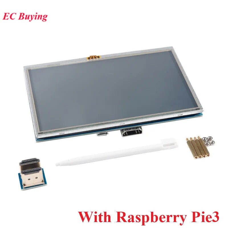 5-дюймовый HDMI ЖК-дисплей с сенсором для Raspberry Pi 3