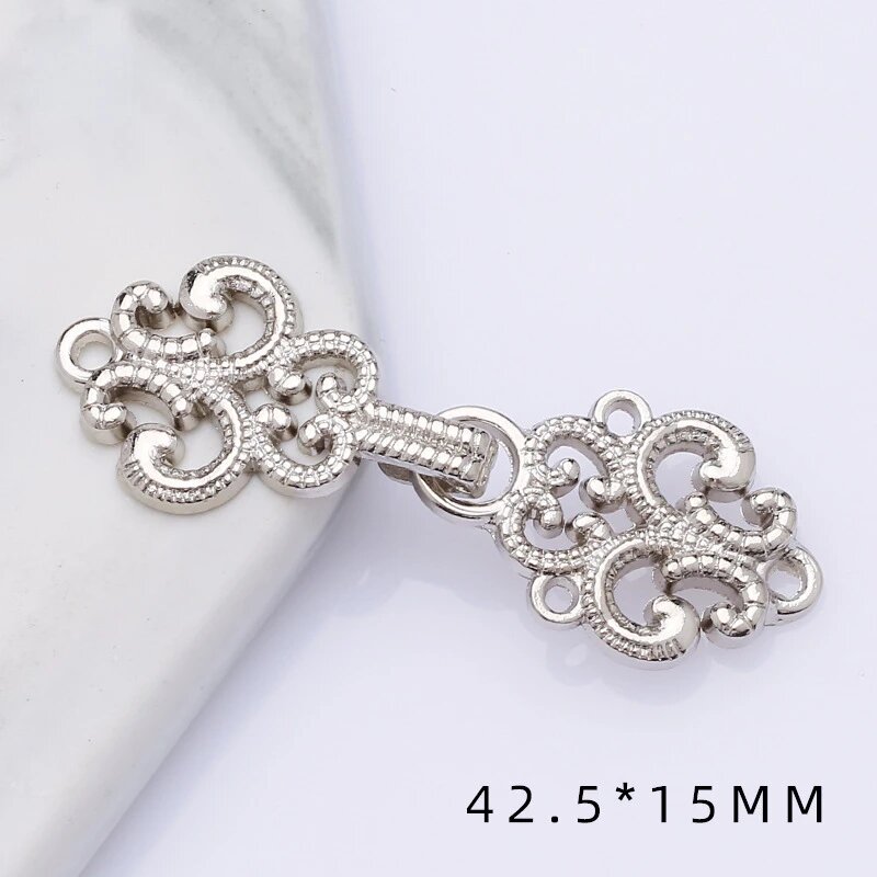 Китайские кнопки-узлы ZheHui, набор из 4 штук Серебряный, 4set, 29