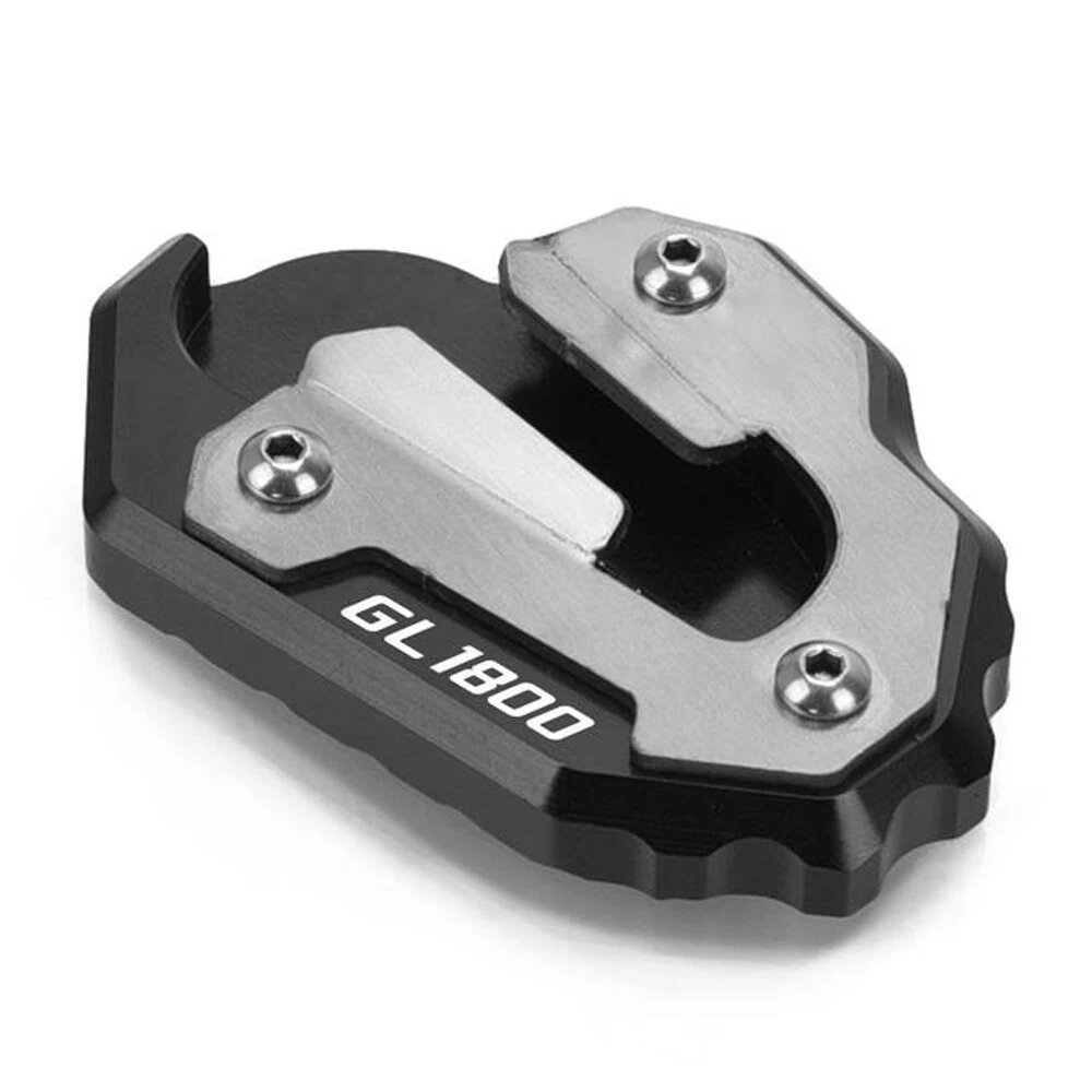 Мотоцикл для Honda Gold Wing 1800 goldwing 1800 GL1800 2018 2019 2020 2021-2024 2023, удлинитель боковой подставки, увеличитель, подушечки для ног Серый, GL1800 LOGO