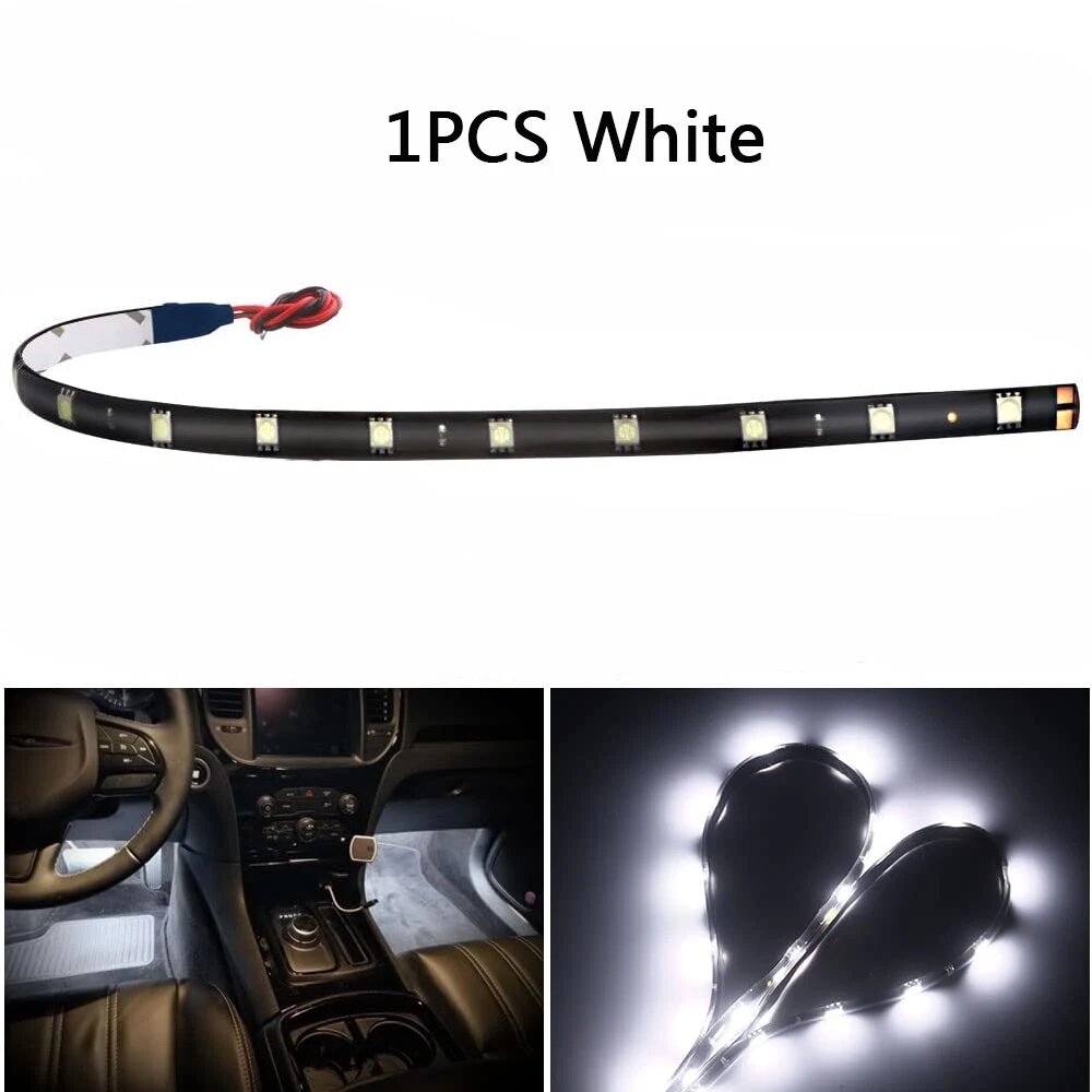 Светодиодная лента автомобильная 12В, White, 15 SMD, 30 см