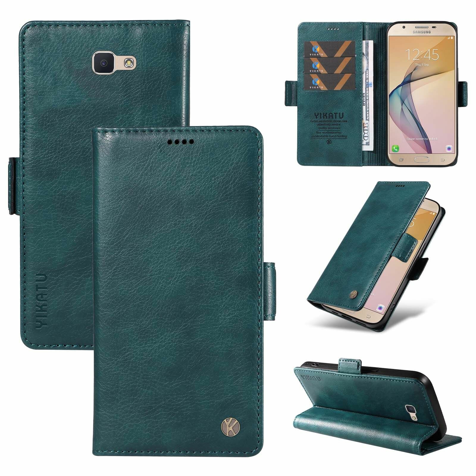 YIKATU Чехол Книжка Для Samsung Galaxy J4 Plus / J4 Core / J415 (Самсунг j4, Самсунг галакси j4 плюс, джи 4 плюс) кошелек Флип Кожаный