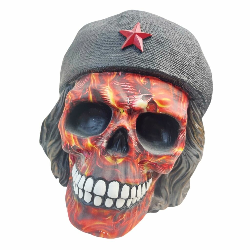 Ручная работа: камуфляжный череп из смолы для Хэллоуина, - красный череп