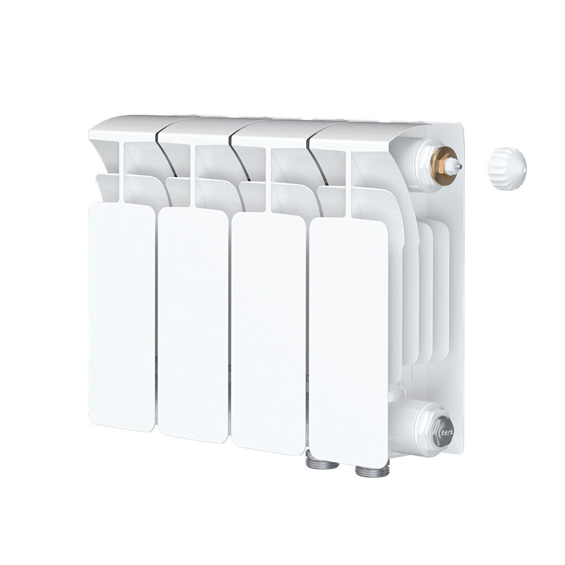 Радиатор RIFAR BASE VENTIL 200 4 секции нижнее правое цвет белый