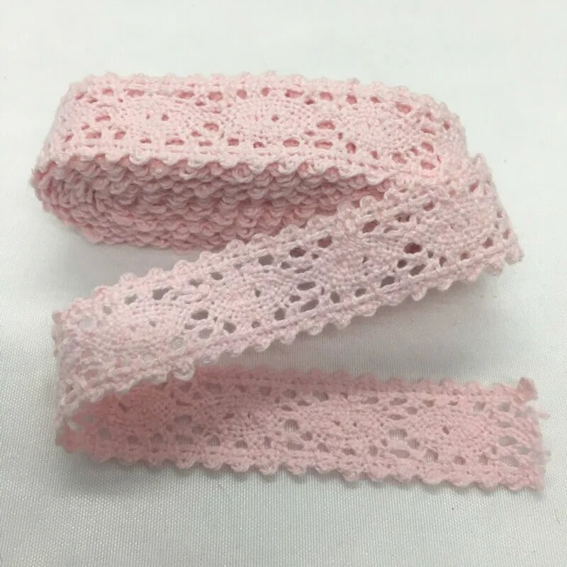 Розовая кружевная тесьма 2 см, C027-6 Lt.Pink