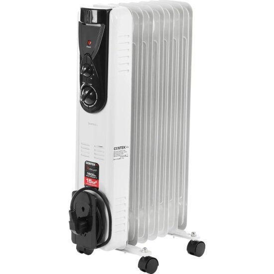 Масляный радиатор Centek CT-6200 1500Вт белый