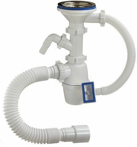 Сифон 3 1/2 40 1 отв. стир. м. гибк. тр. А-4011 (О)