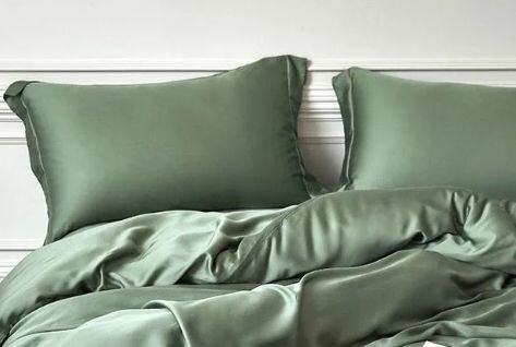 Наволочки с ушками, Полынь, Тенсель, с клапаном, 50x70 см, 2шт