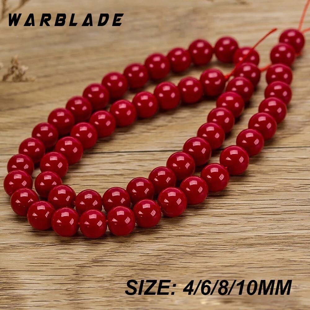 WarBLade Красные коралловые бусины 4мм 6мм 8мм 10мм 8mm Approx 48PCs, Bright red