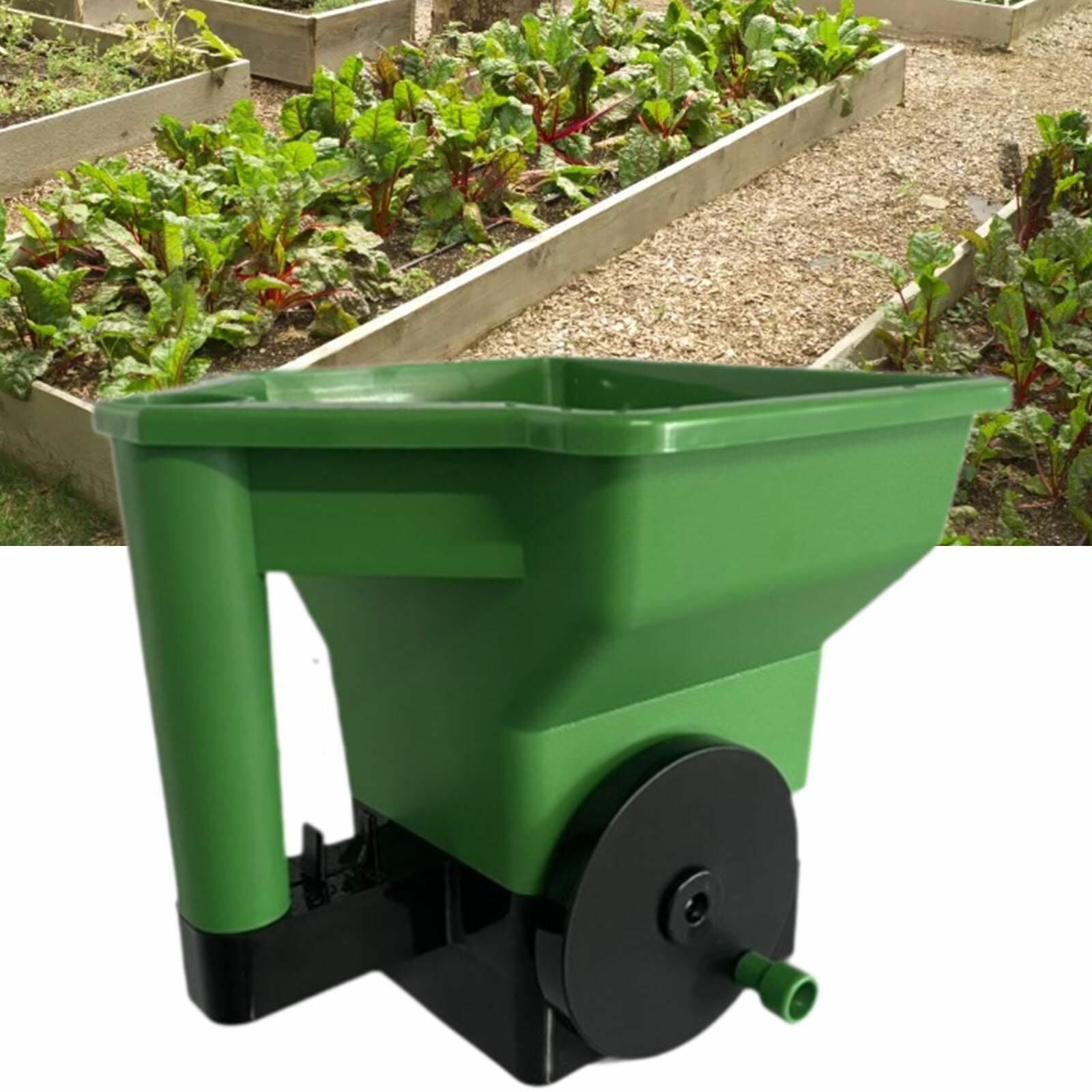 Инструмент для разбрасывания удобрений с ручным приводом 24смx23смx21,5см