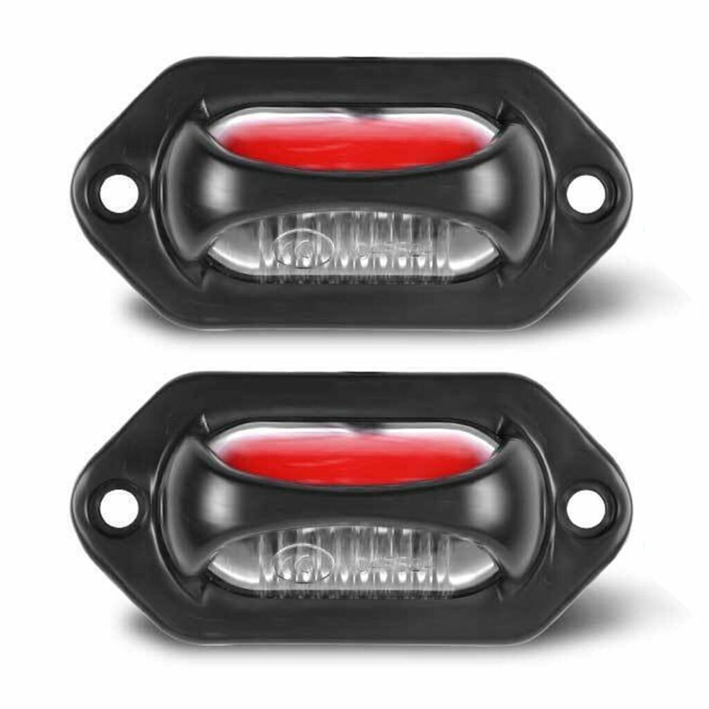 2 шт светодиодные фонари подсветки номерного знака 12V/24V, универсальные для авто, мото, прицепа, водонепроницаемые ABS