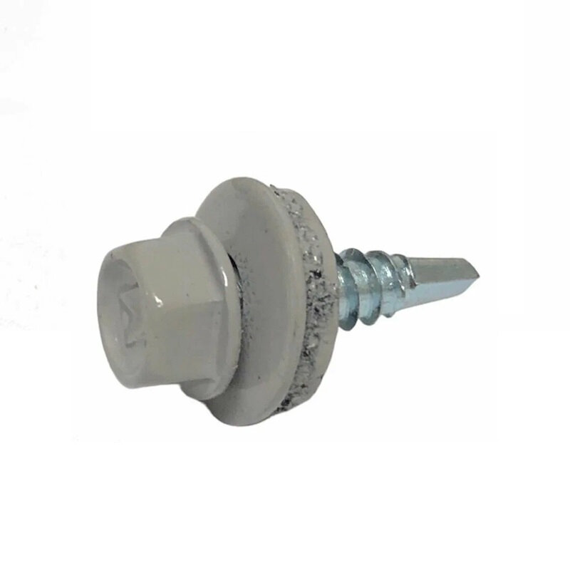 Саморез кровельный 4,8x19 RAL7004 серый 12 шт