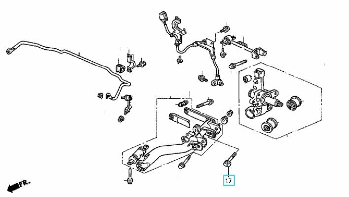 Болт, регулировка продольного рычага подвески (Оригинал)
