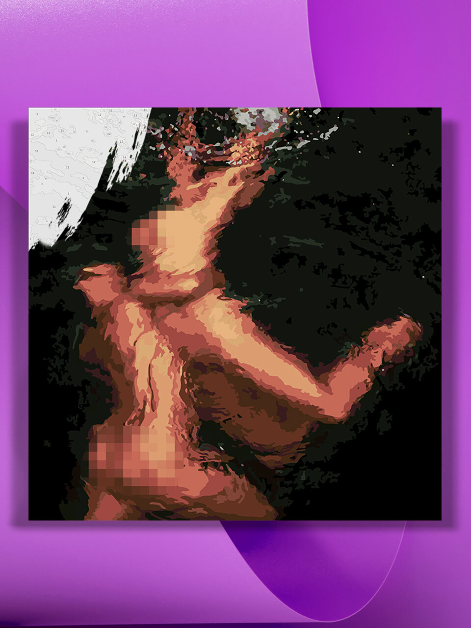 Картина по номерам на холсте Страсть под водой, 40 х 40 см