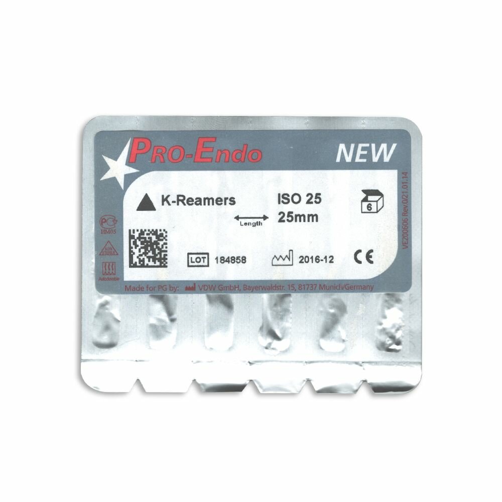 VDW Reamers Pro-Endo №25 L25мм эндодонтический инструмент