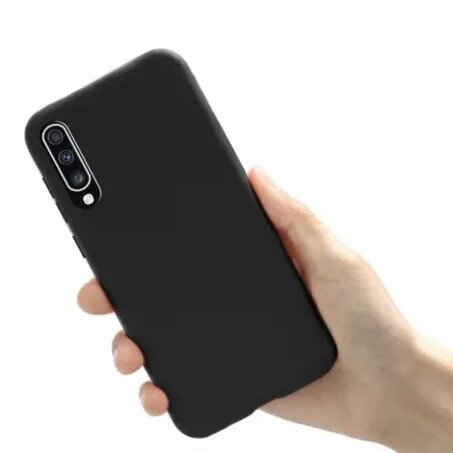 Чехол матовый для Samsung Galaxy А70 (Самсунг Галакси А70), черный