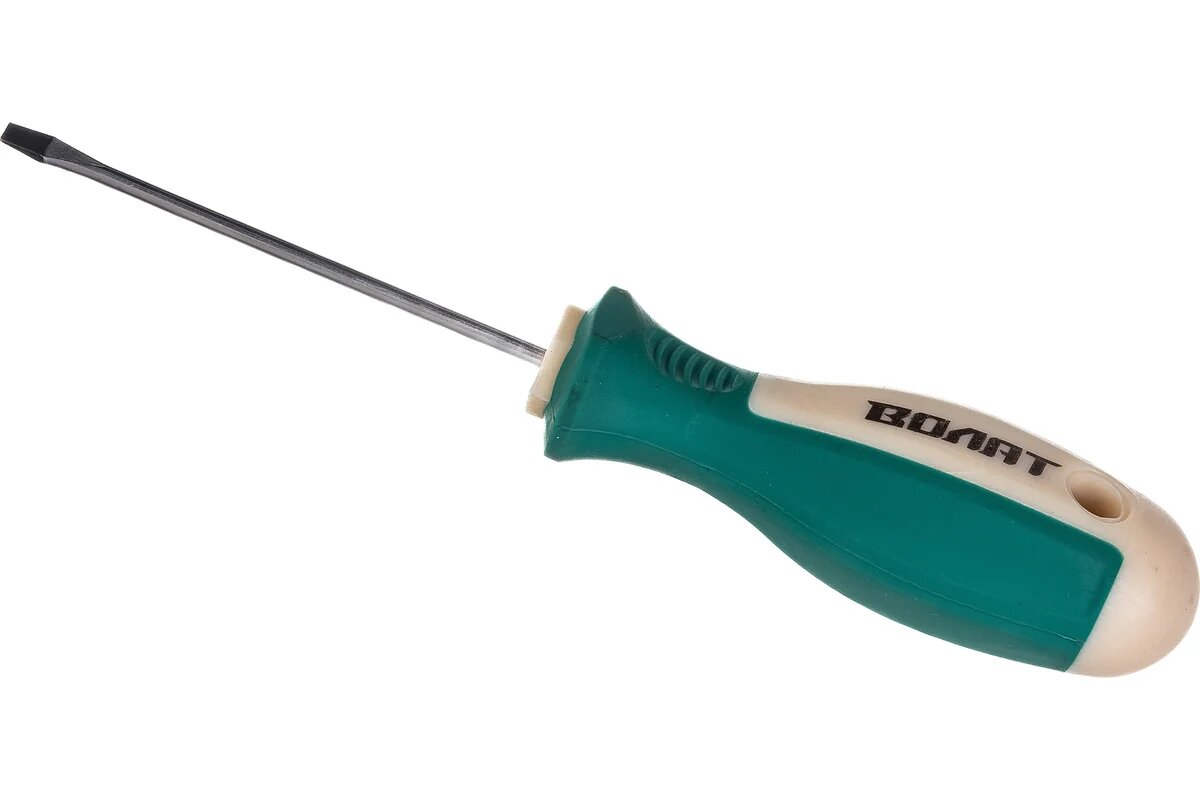 Отвертка шлицевая SL3 волат (18060-375), легированная сталь, зеленая