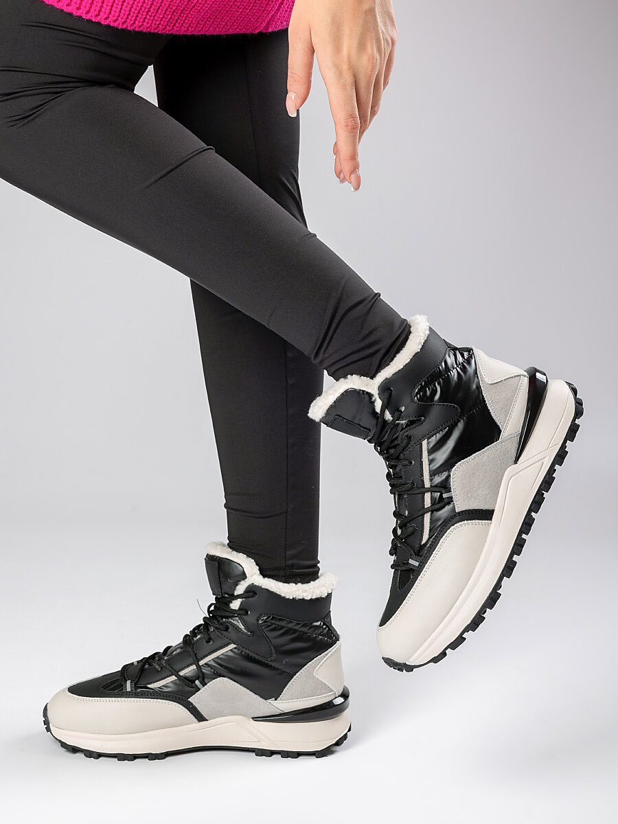 Кроссовки кеды на высокой подошве утепленные 2026