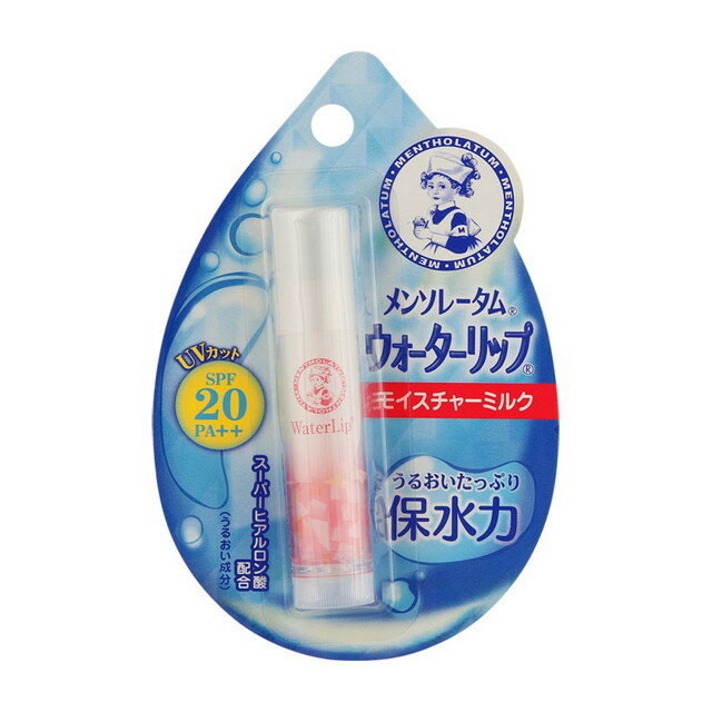 Лечебная помада для губ с ароматом молока, Mentholatum Water Lip, ROHTO SPF 20++