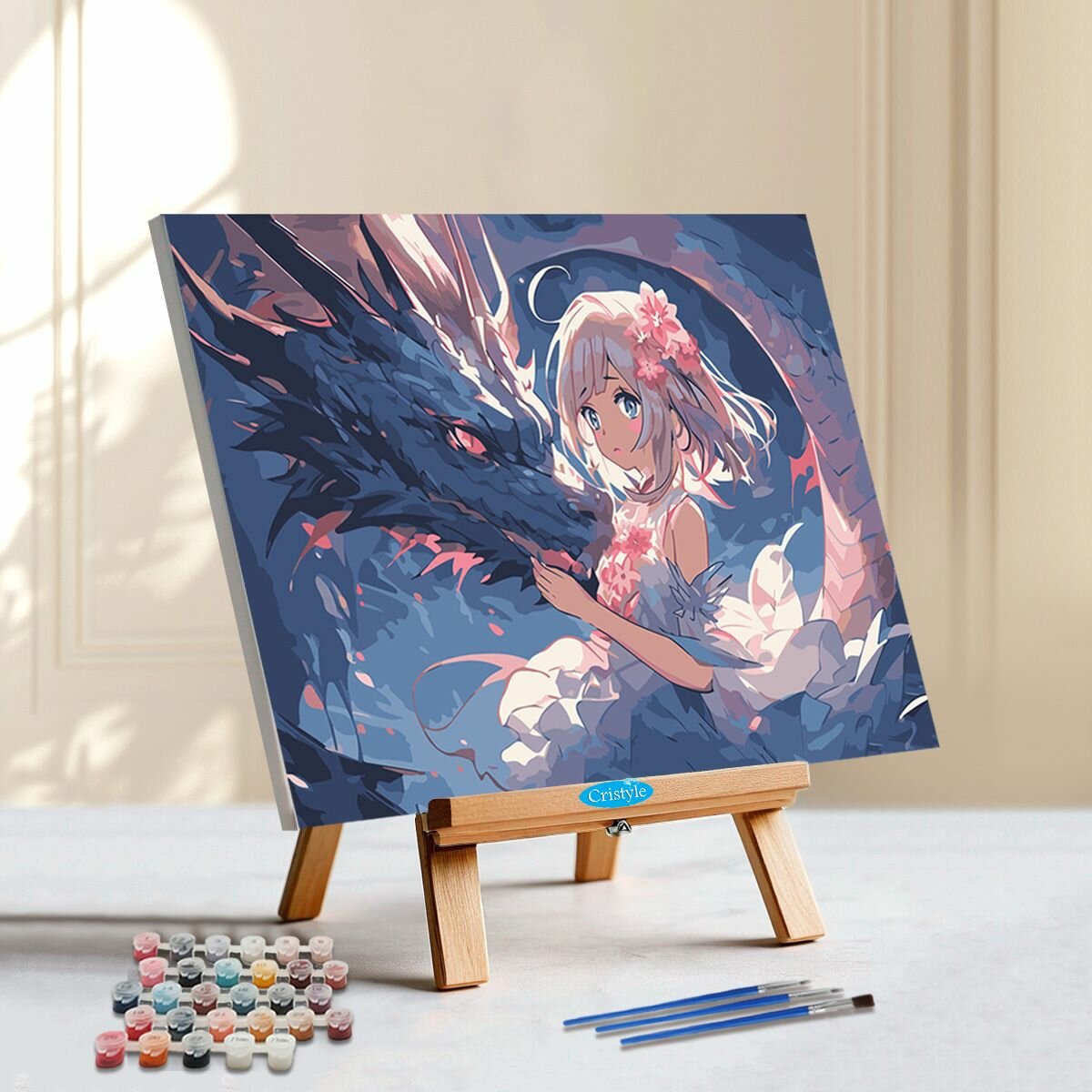 Картина по номерам на холсте Cristyle ST001, 'В пещере дракона', 30*40 см