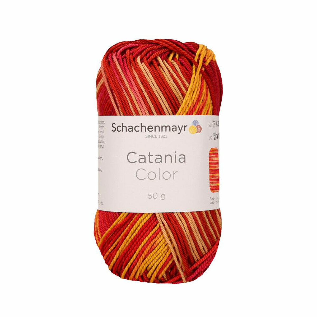 Catania Color /Катания Колор/ пряжа Schachenmayr original, MEZ, 9801780 (00237, sunrise color (цвет восхода солнца), бежевый/желтый/красный/оранжевый, New!)