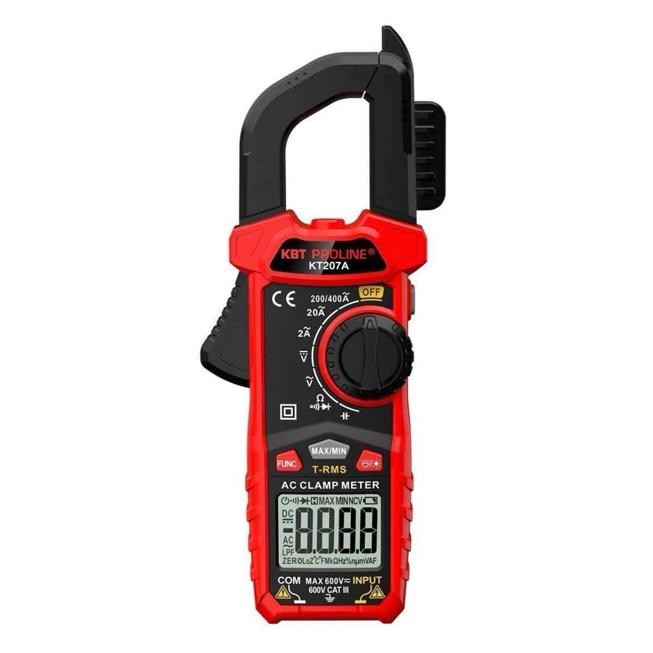 Токовые клещи цифровые KT 207A серия PROLINE с True RMS, автоматическим выбором пределов измерений (КВТ) 91919