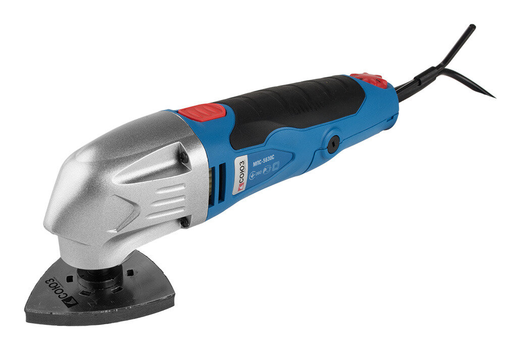 Многофункциональный инструмент Союз МПС-5630С, голубой Потребляемая мощность - 300 Вт Регулировка оборотов / ходов - Есть Тип инструмента - Сетевой