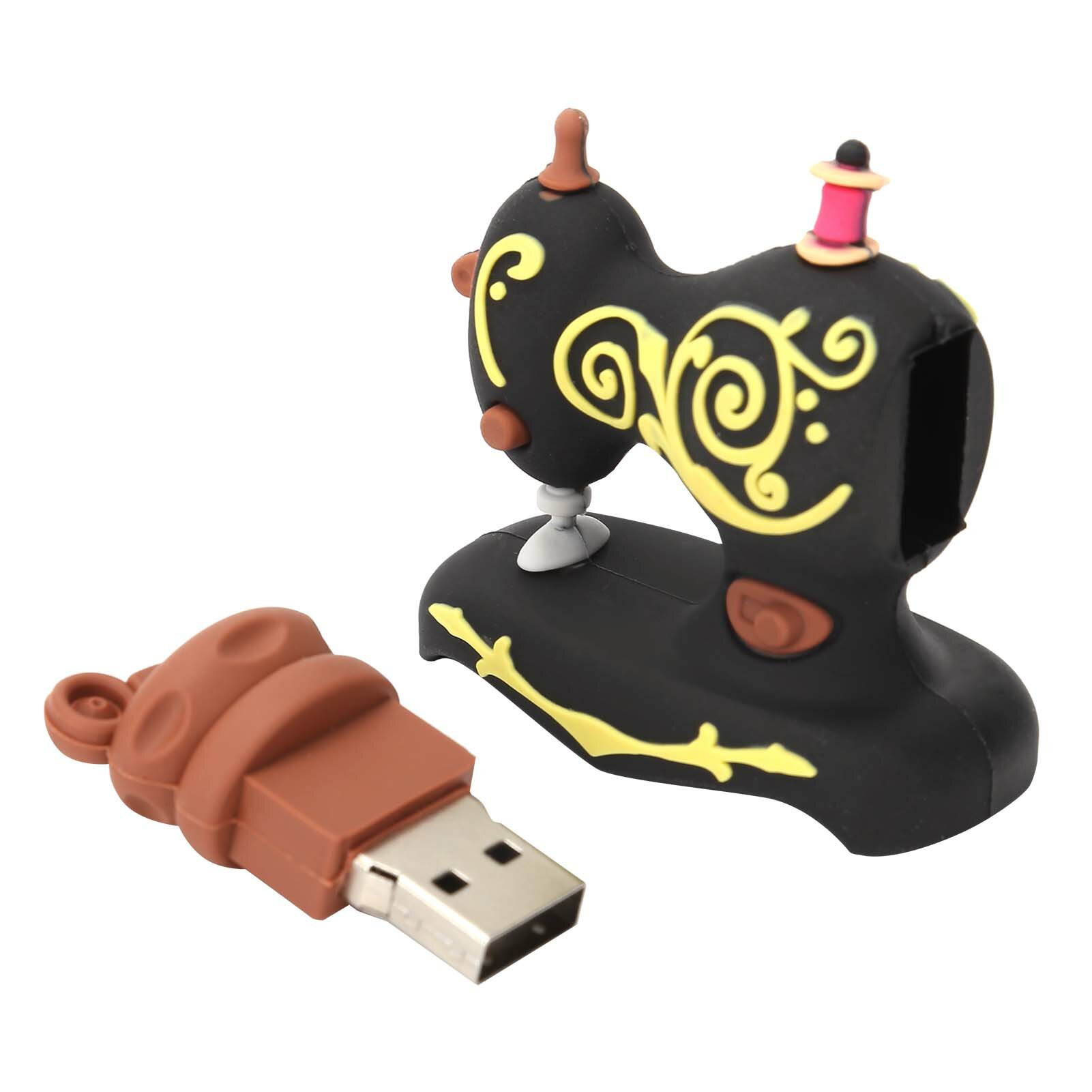 Фото-стик в стиле мультяги USB-флешка портативный накопитель большего объёма совместимый с компьютером ноутбуком 64GB чёрный материал ABS для хранения передачи обмена данными музыки фотографий фильмов дизайнов руководств материалов домашних заданий