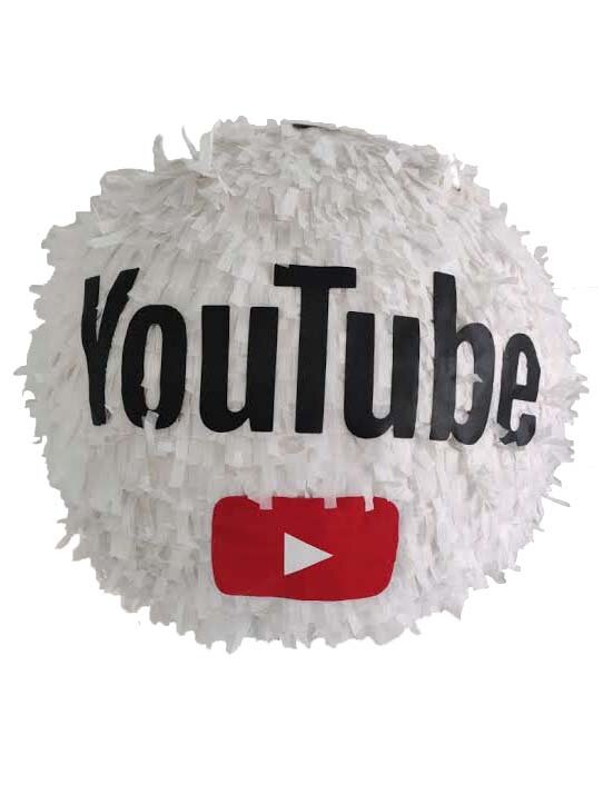 Пиньята Сфера "YouTube Шар", без наполнения, папье-маше, 36 см