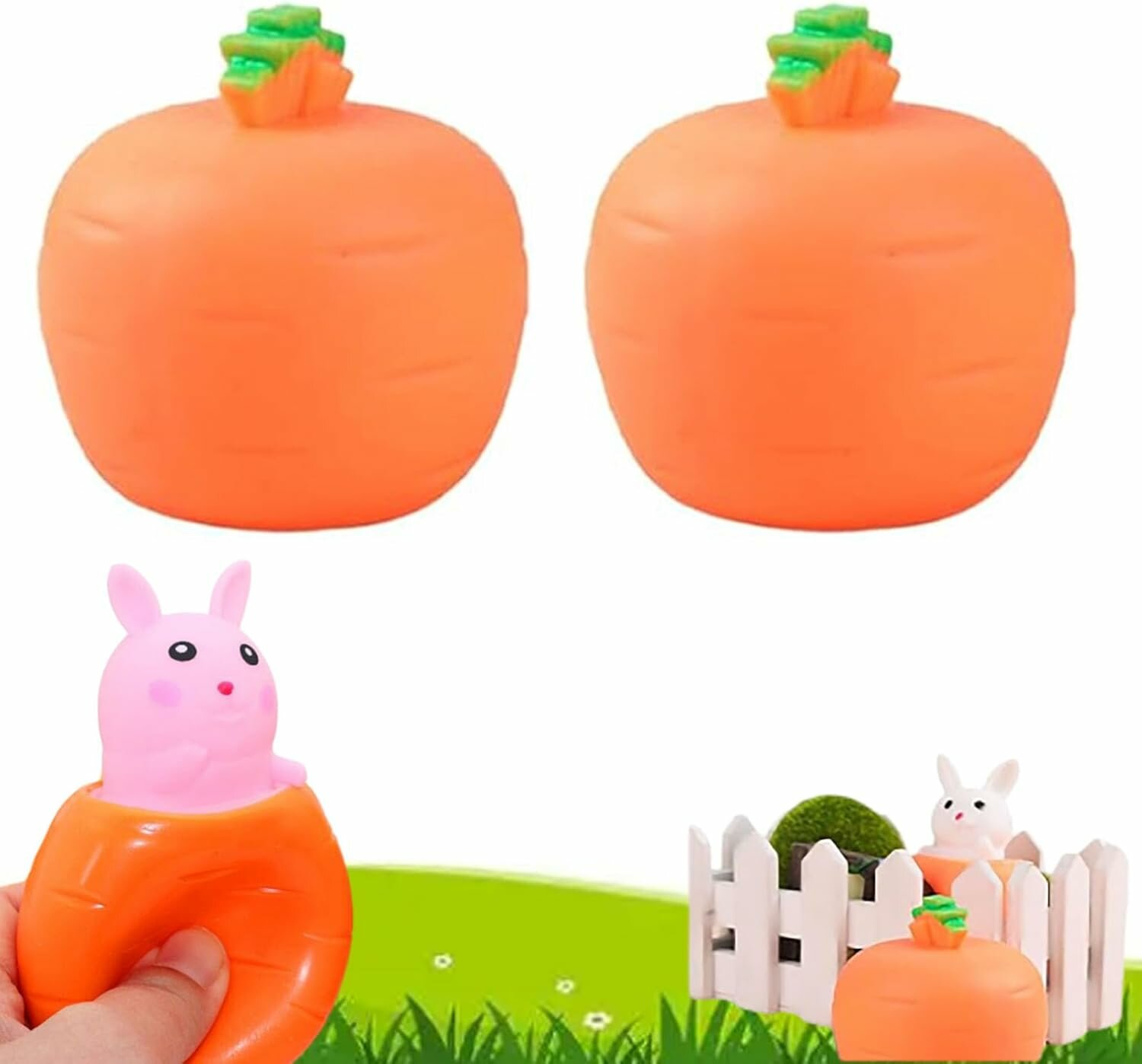 Carrot Bag Easter Bunny Hide and Seek, мягкий кролик Carrot Fun Novelty Toys