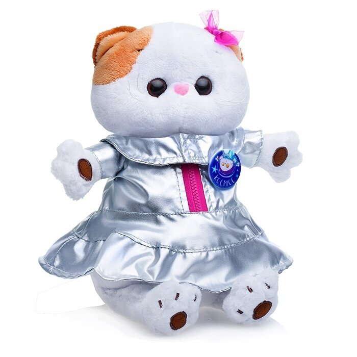 Кошка игрушечная мягкая Basik&Ko Ли-Ли, в платье Космос (LK24-086)