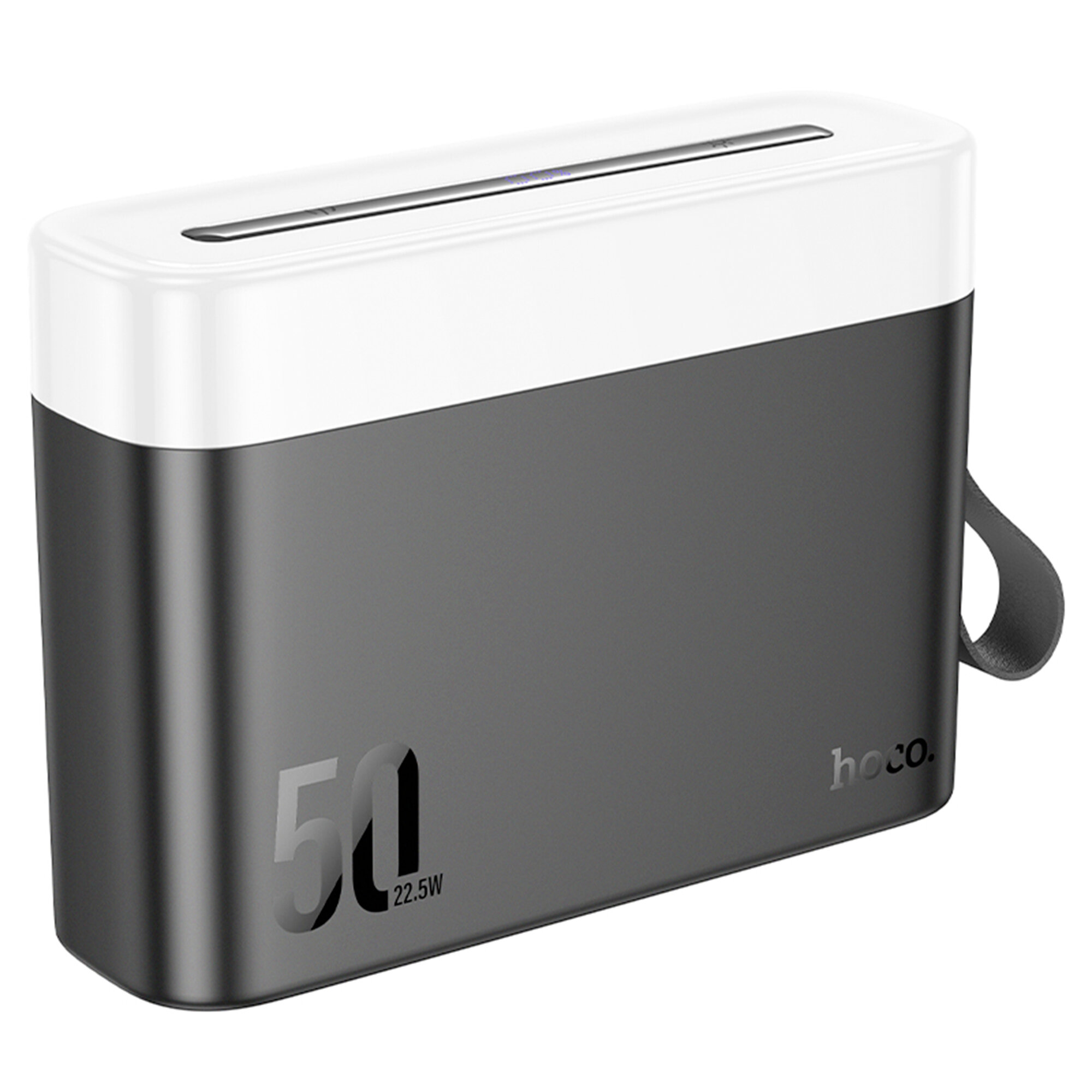 Универсальный Доп. Аккумулятор 50000mAh, J94A, HOCO, выход: 2 USB (22.5W)+1 PD (20W), с фонариком и дисплеем, черный