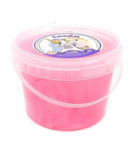 Слайм Прихлоп "Пегас", перламутровый розовый, 500 мл, в пластиковой банке (П-РОЗ-П-500)