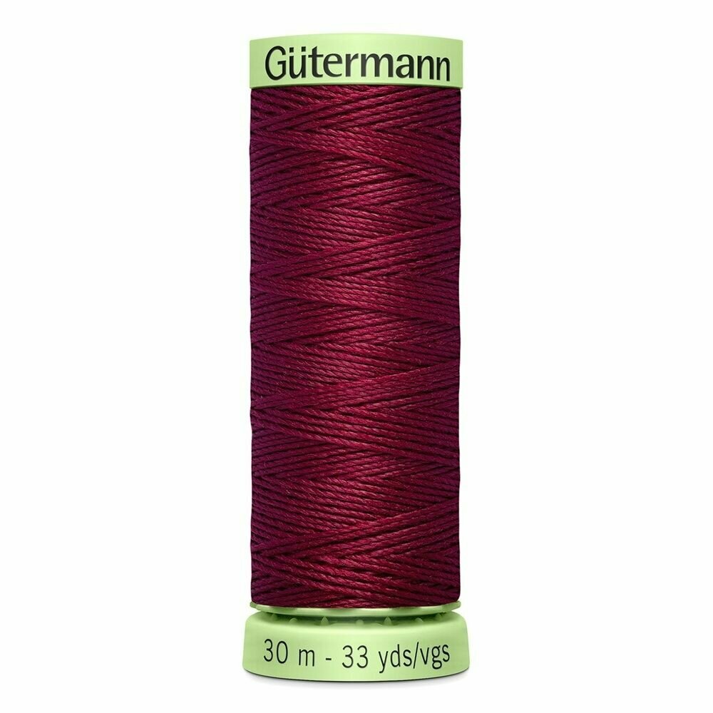 Декоративная нить Gutermann Top Stitch 30/30 м для отстрочки, 100% полиэстер, цвет 375 красная слива, 5 шт (3)