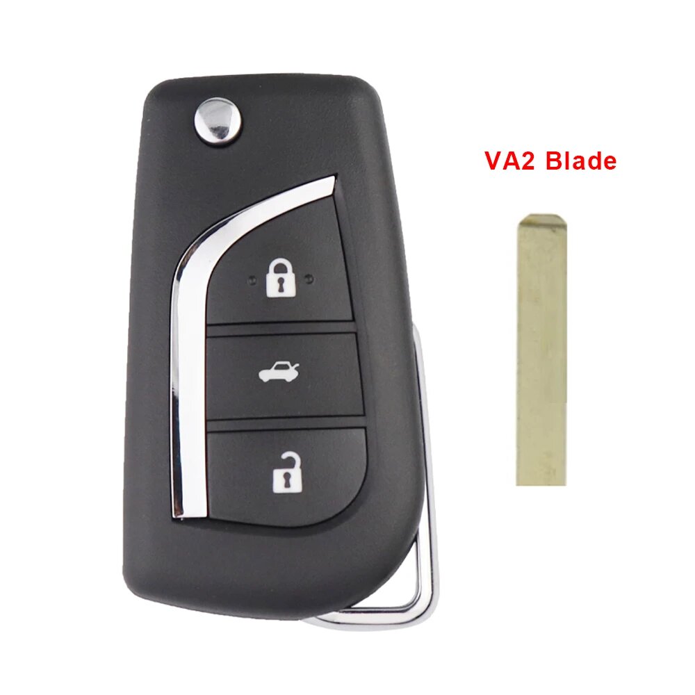 Корпус дистанционного ключа автомобиля для Toyota Corolla 2017 RAV4 перед 2013 Levin Prado Camry Reiz Highlander Kluger Key TOY43 TOY48 VA2 Blade 3 Button VA2