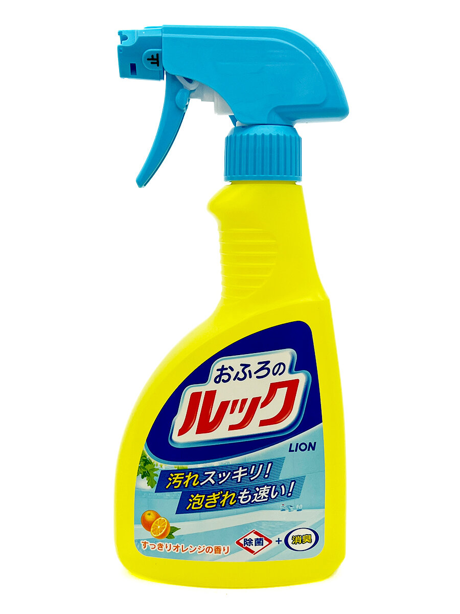 LION Чистящий спрей для ванных комнат универсальный с ароматом апельсина Look For Bathroom, 400 мл