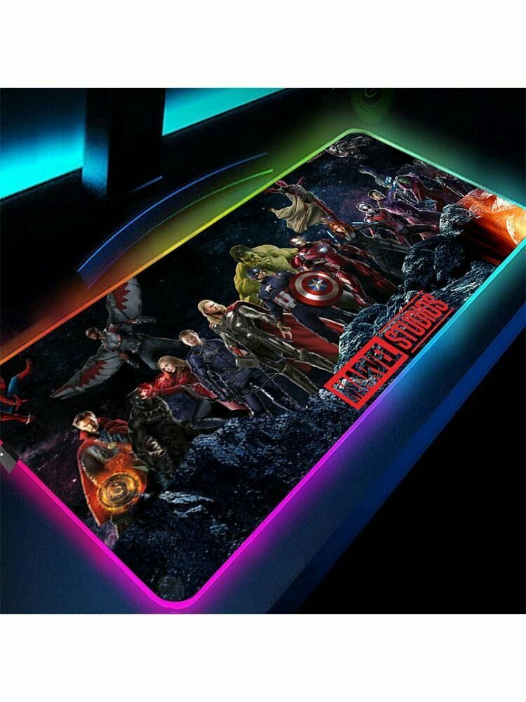 Коврик Marvel Speed Control, игровой, нескользящий, с RGB-подсветкой, 40х90 см