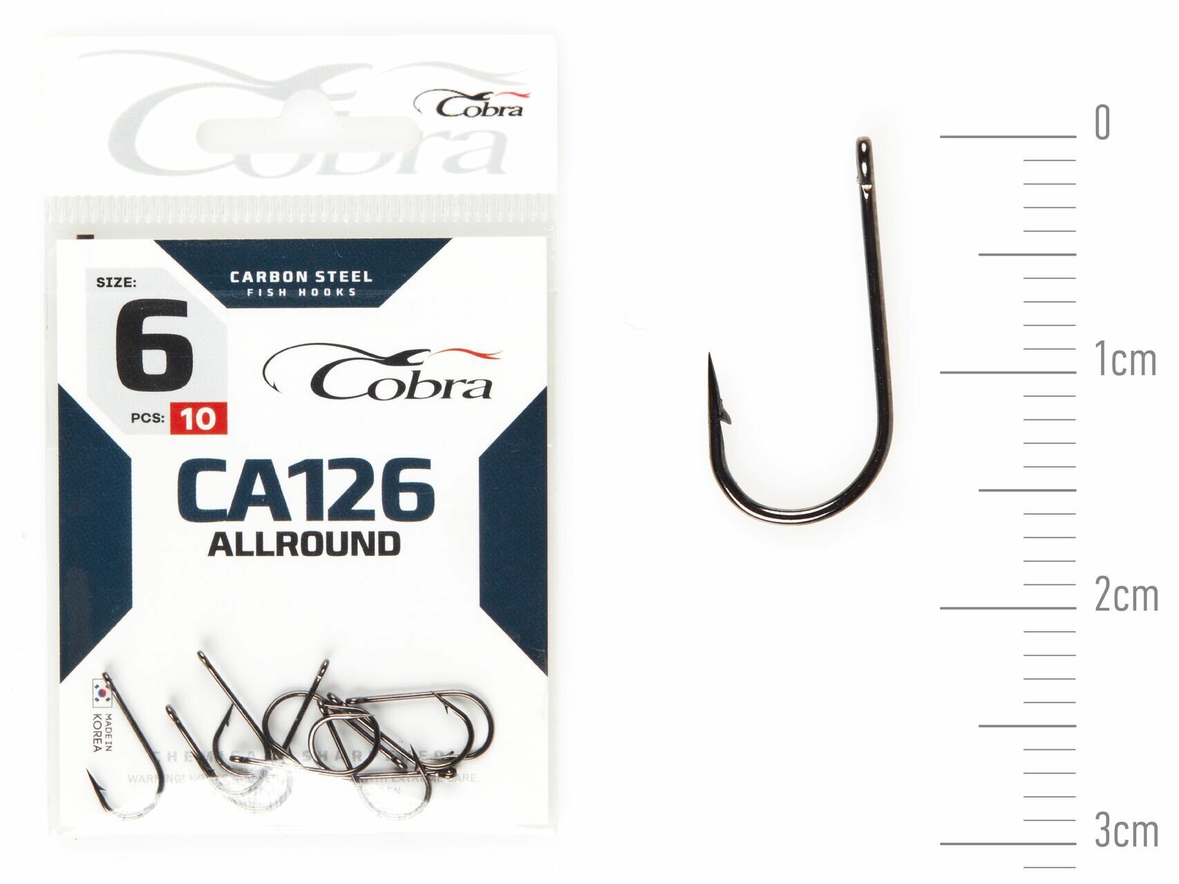 Крючки рыболовные Cobra Allround VIKING CA126, размер 6, 10шт в упаковке / Крючки для рыбалки Кобра Оллраунд викинг