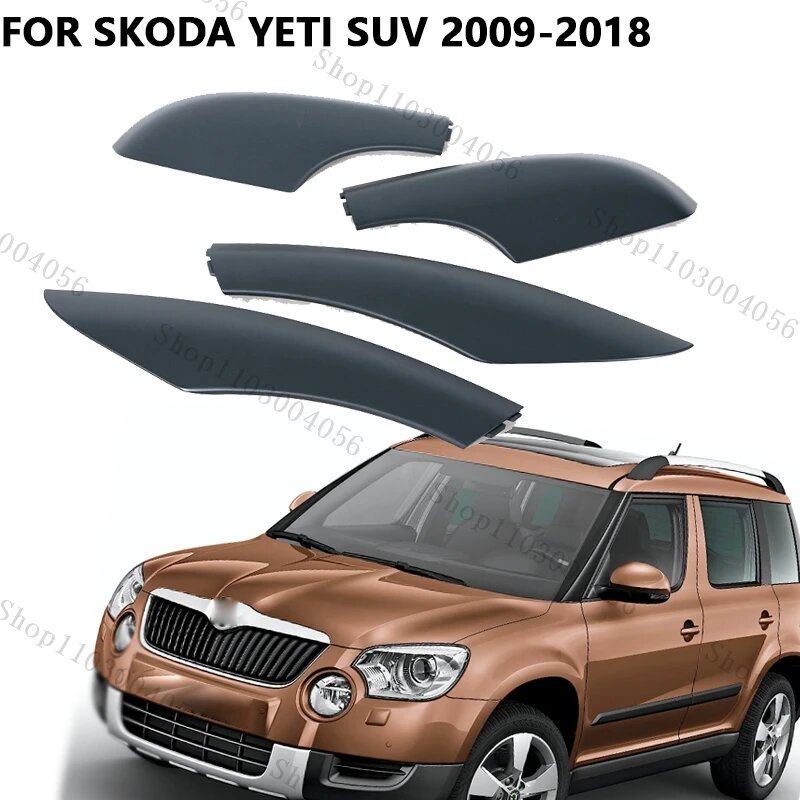 Пластиковая крышка багажника на крышу автомобиля для Skoda Yeti SUV 2009 2010 2011 2012 2013 2014-2018 передняя крышка багажника на крышу Front Right
