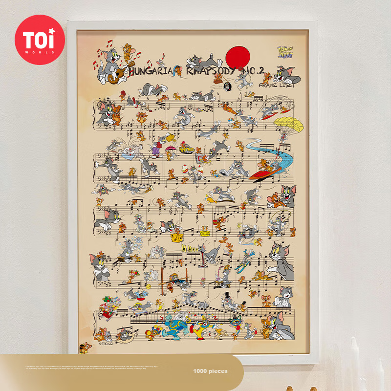 TOI Huiyichao Puzzle, Tom And Jerry, 1000 Pieces, Stress Relief Toy, New Year Gift, Hungarian Rhapsody No. 2