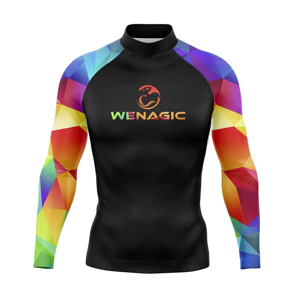 Черный rash guard мужской, цвет 7, размер S