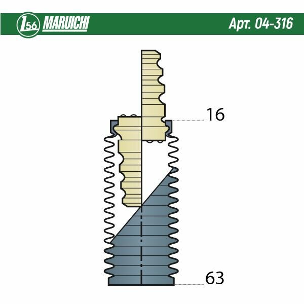 Пыльник-отбойник комплект MARUICHI арт. 04-316