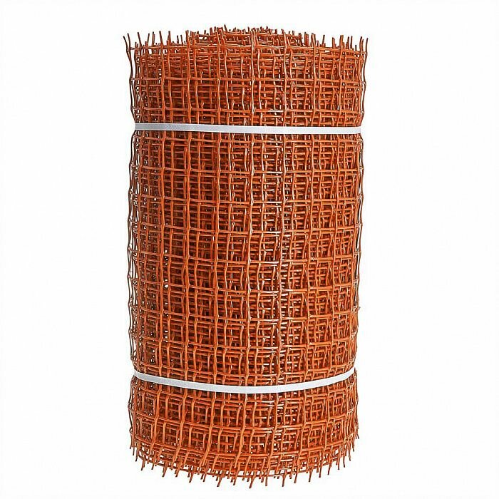 Садовая сетка квадратная 33х33 (0,5 х20) профи оранжевый