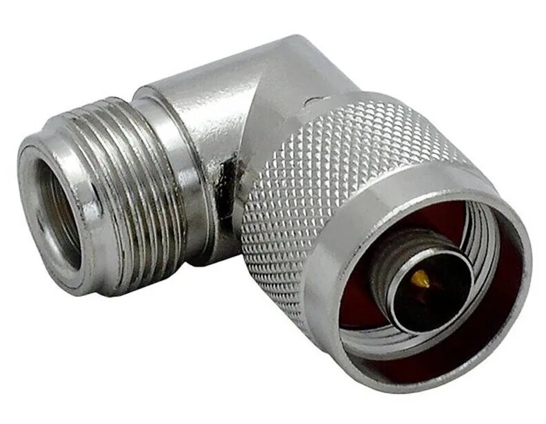 Угловой коннектор (N-412) N-male штекер на N-female гнездо