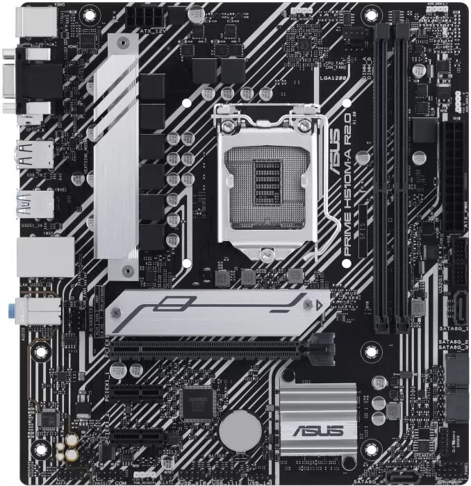 90MB1FP0-M0EAY0 / Материнская плата ASUS PRIME H510M-A R2.0 (LGA 1200, Intel H470, 2xDDR4-2933 МГц,