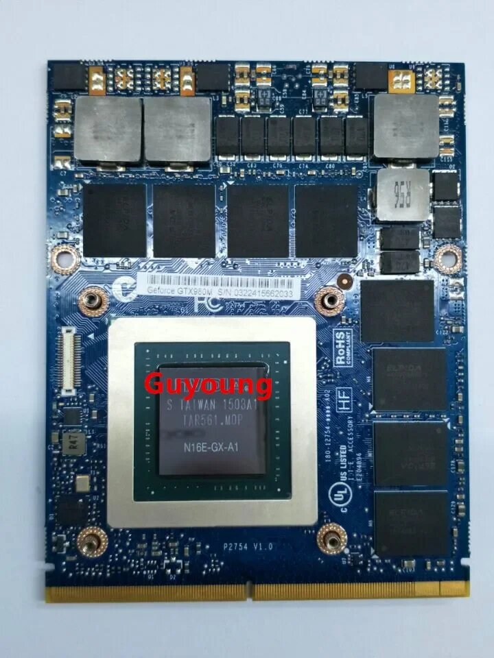 Графическая видеокарта GTX 980M GTX980M SLI X-Bracket N16E-GX-A1 8 ГБ GDDR5 MXM для Dell Alienware для MSI для HP