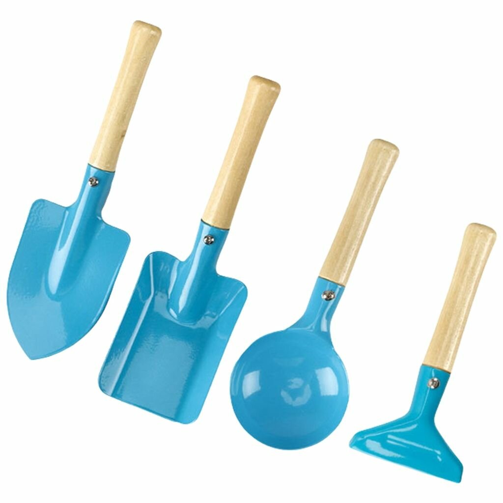 Набор детских игрушечных лопат для песка, разноцветные металлические лопаты для игр на пляже и в саду