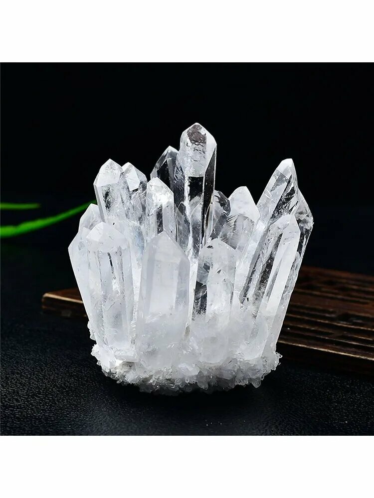 Друза натуральный камень горный хрусталь TANSI. Жеода минерала кварц, белый