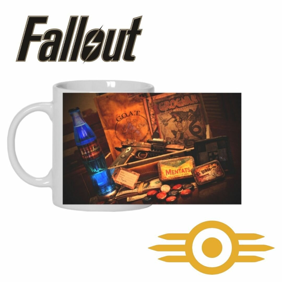 Кружка керамическая с принтом "Fallout", Фоллаут