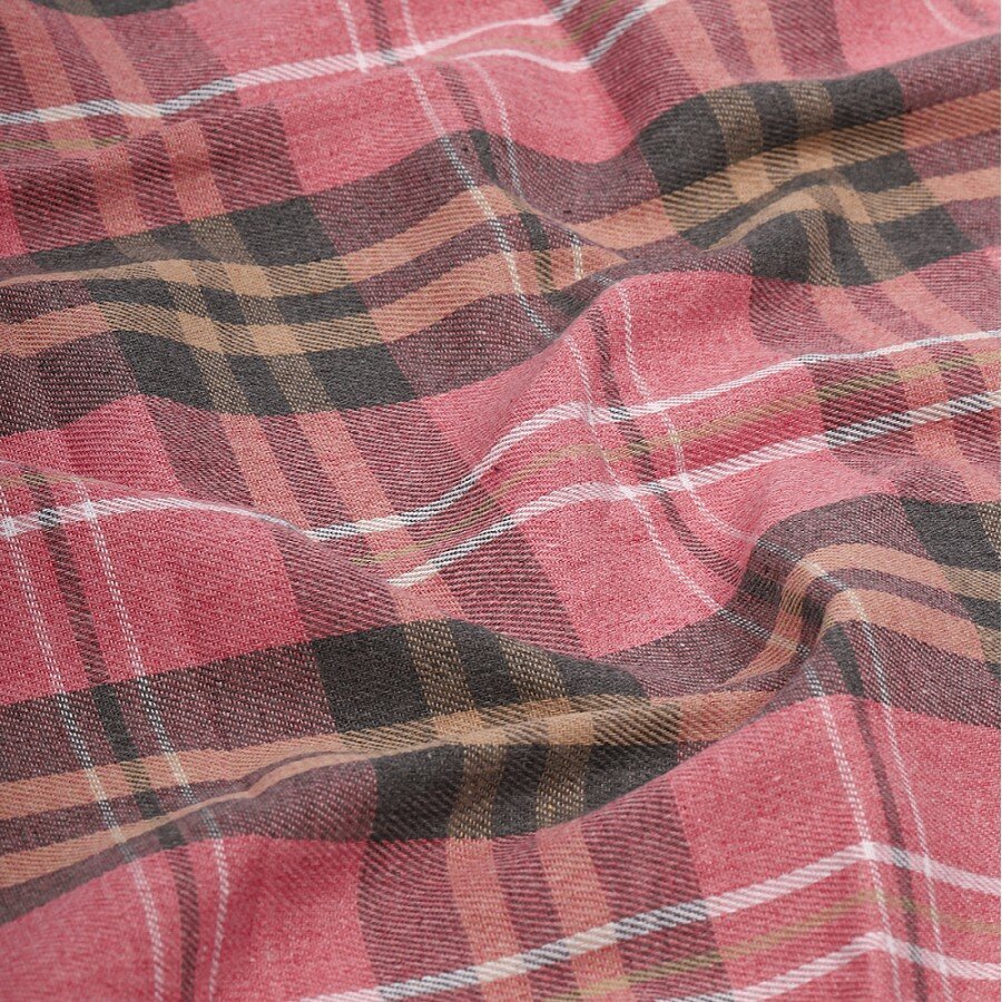 Ткань рубашечная фланель 150 г/м² 80% полиэстер, 20% хлопок шир.150 см TBY. Fl. T138 цв.138 розовый уп.2м