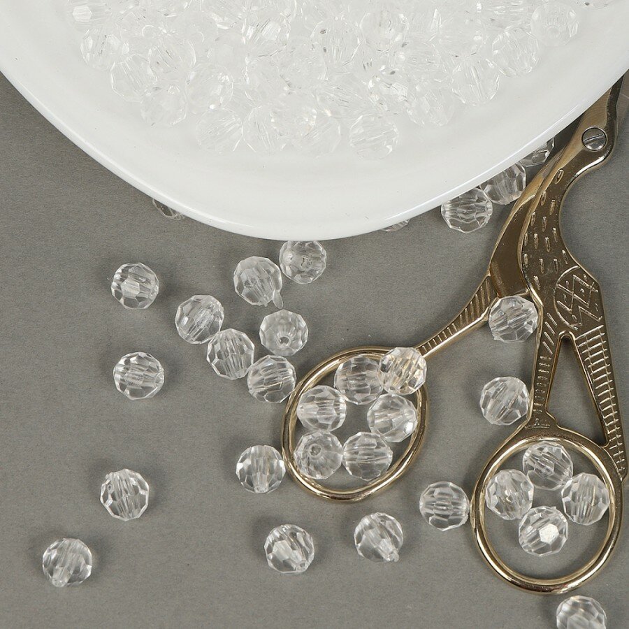 Бусины акриловые MAGIC HOBBY MG.3240-17 цв.17 прозрачный ?8мм уп.500г